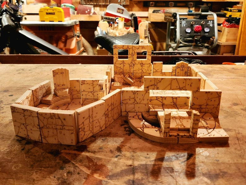 Wooden Game Terrain Tiles, Dungeon Tiles, Dungeons and Dragons, Dnd ...