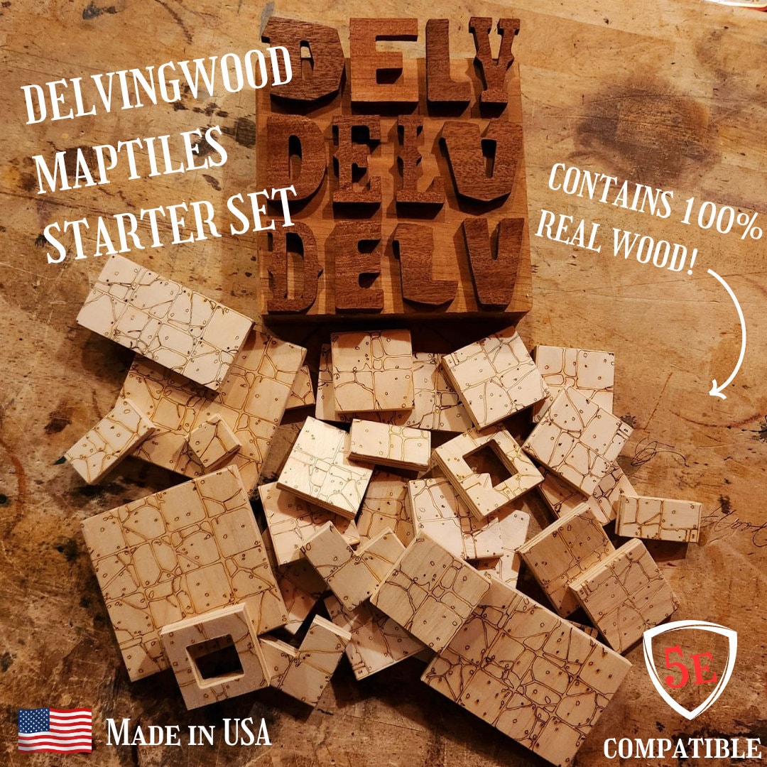 Wooden Game Terrain Tiles, Dungeon Tiles, Dungeons and Dragons, Dnd ...