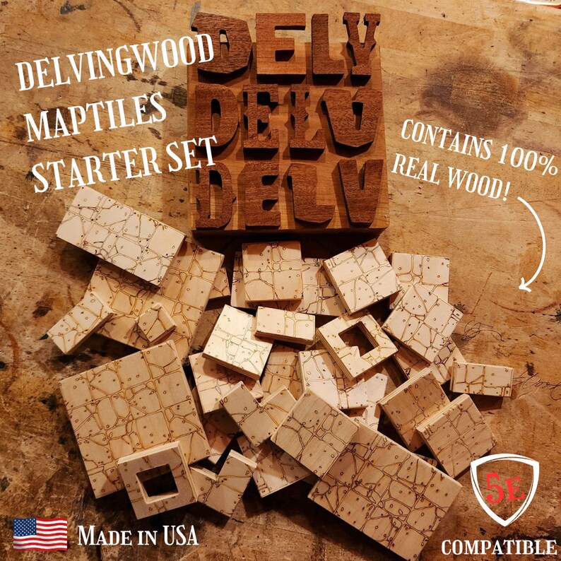 Wooden Game Terrain Tiles, Dungeon Tiles, Dungeons and Dragons, Dnd ...