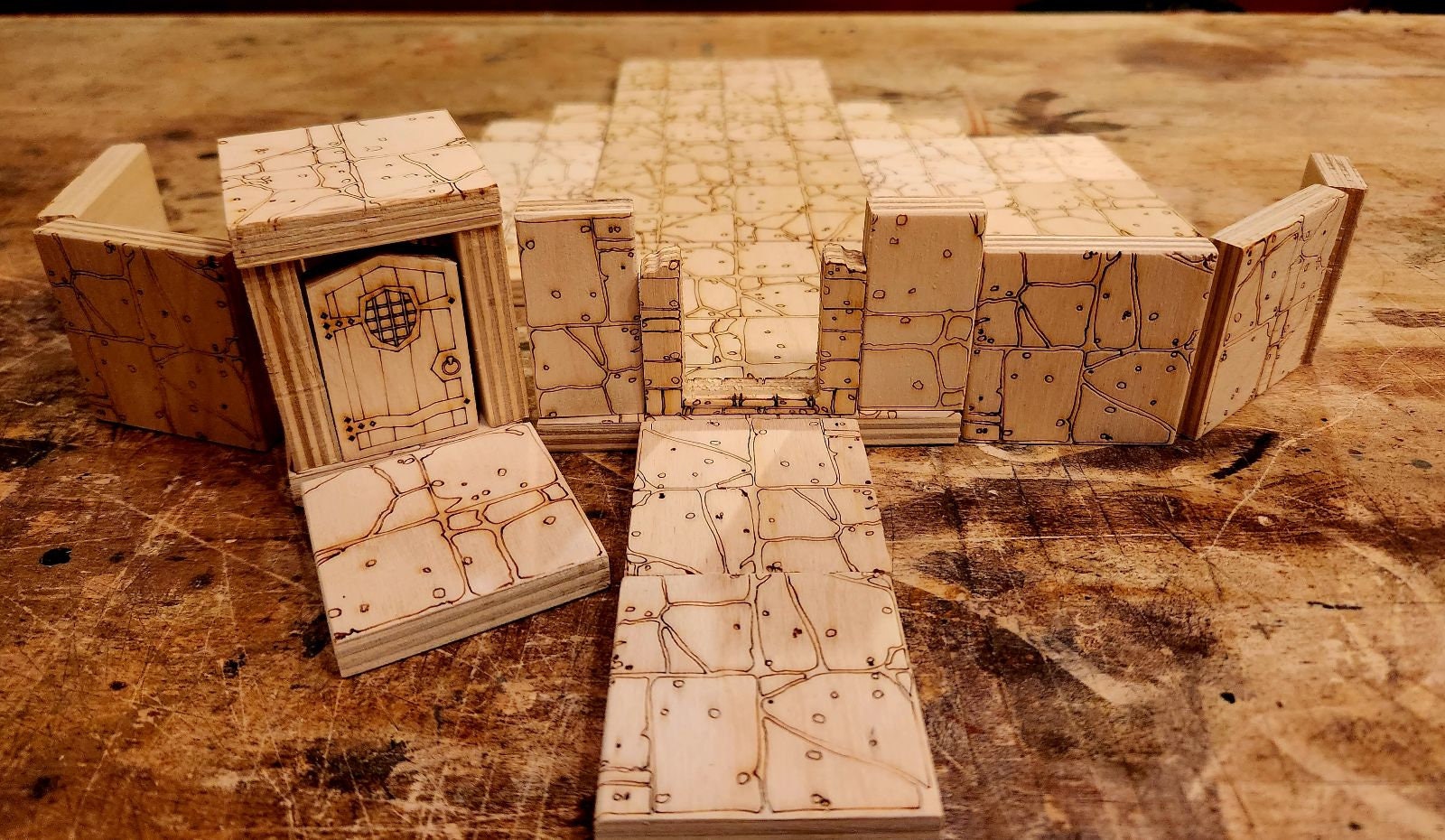 Wooden Game Terrain Tiles, Dungeon Tiles, Dungeons and Dragons, Dnd ...