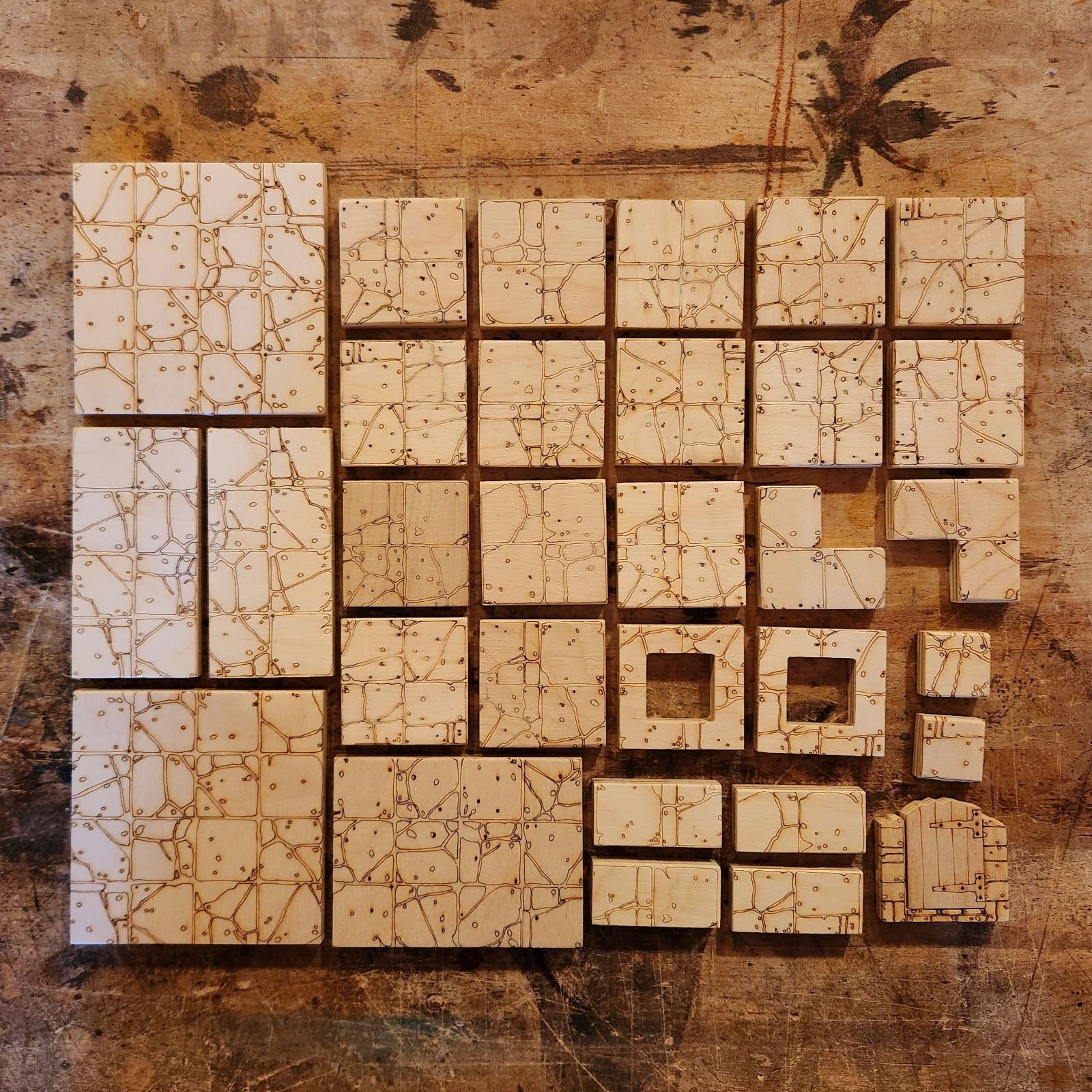 Wooden Game Terrain Tiles, Dungeon Tiles, Dungeons and Dragons, Dnd ...