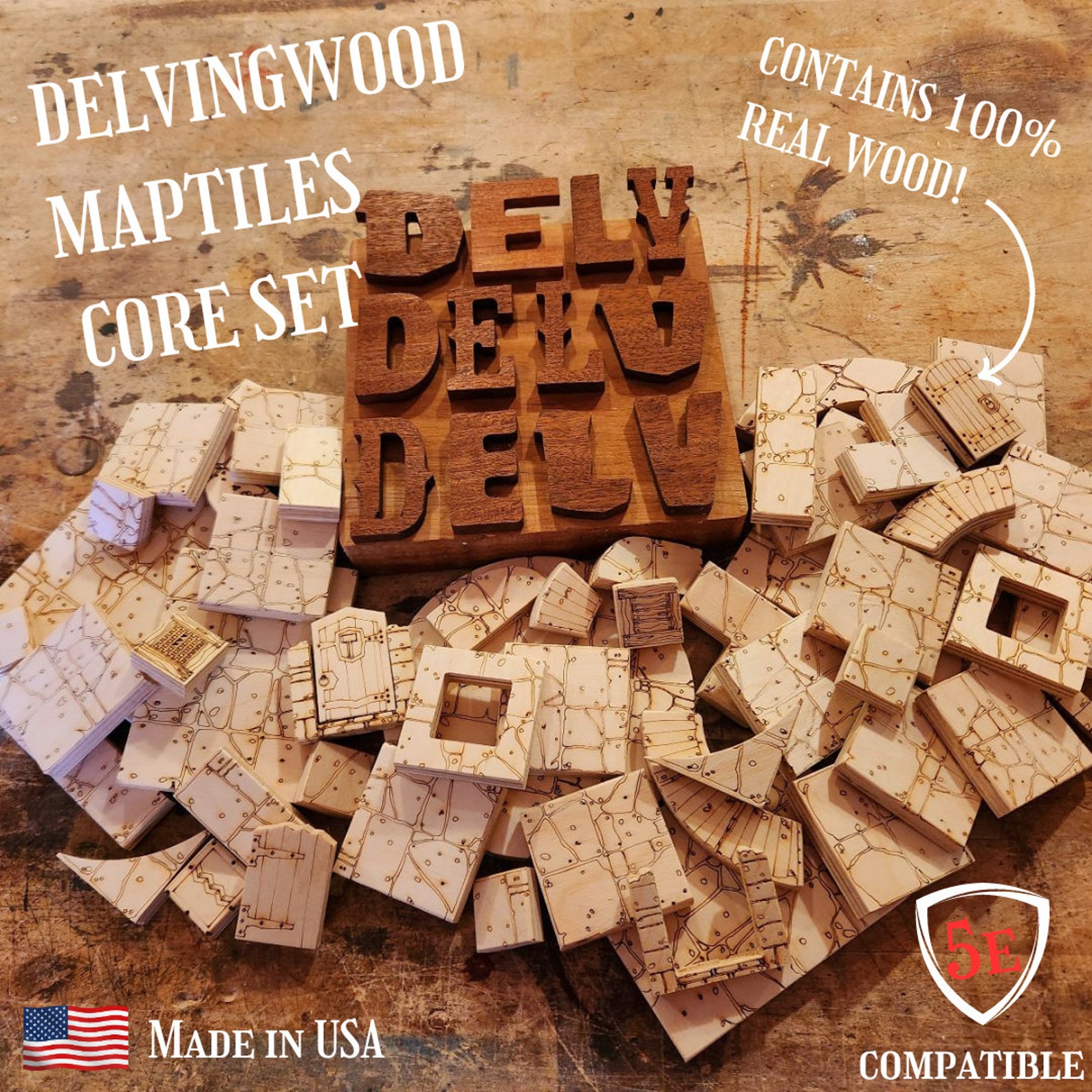 Wooden Game Terrain Tiles, Dungeon Tiles, Dungeons and Dragons, Dnd ...