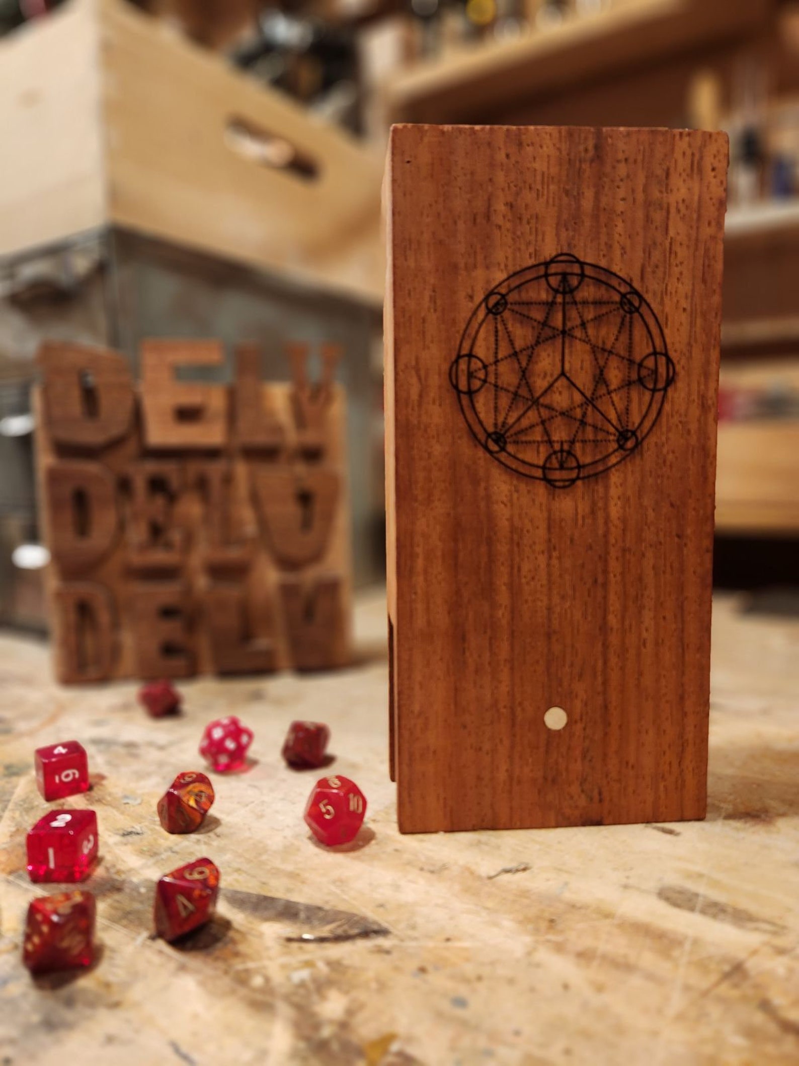 D&D Dice Tower, Handmade Wood Dice Tower, Dnd Gifts, Gifts for Dungeon ...