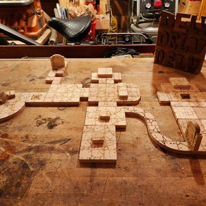 Wooden Game Terrain Tiles, Dungeon Tiles, Dungeons and Dragons, Dnd ...