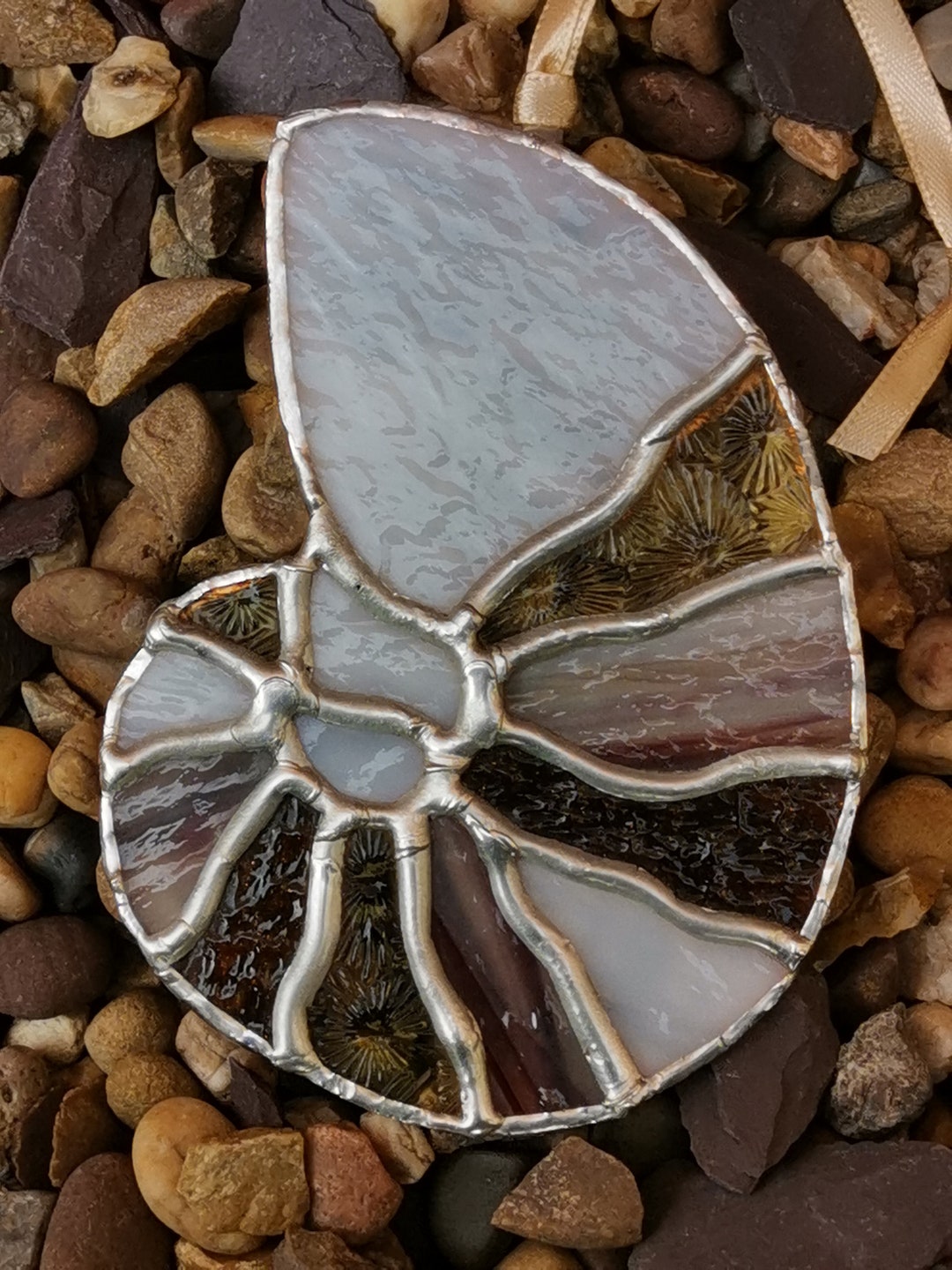 Stained Glass Shell-design Suncatcher lead-free - Etsy