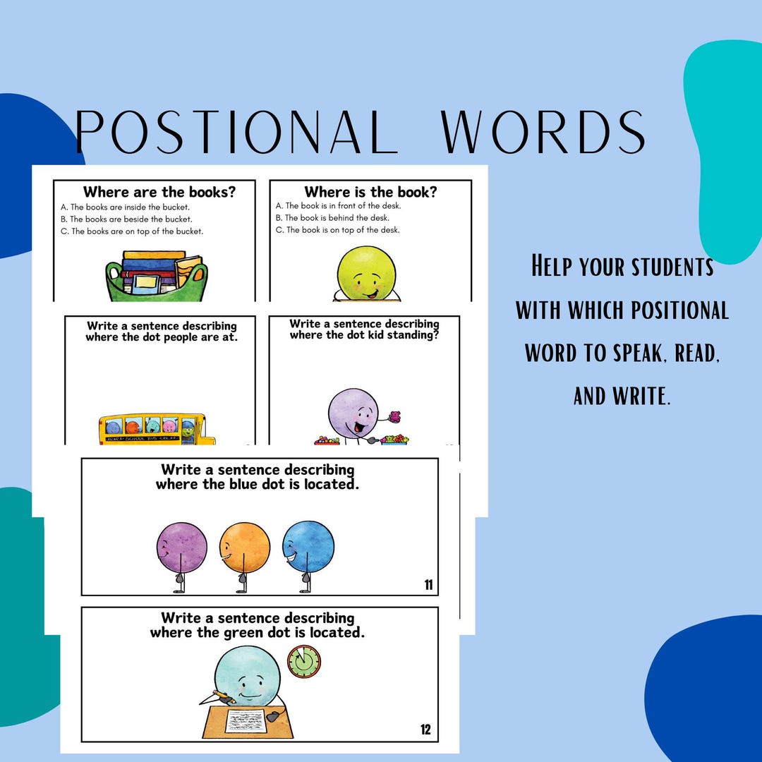 Positional Word Task Cards - Etsy