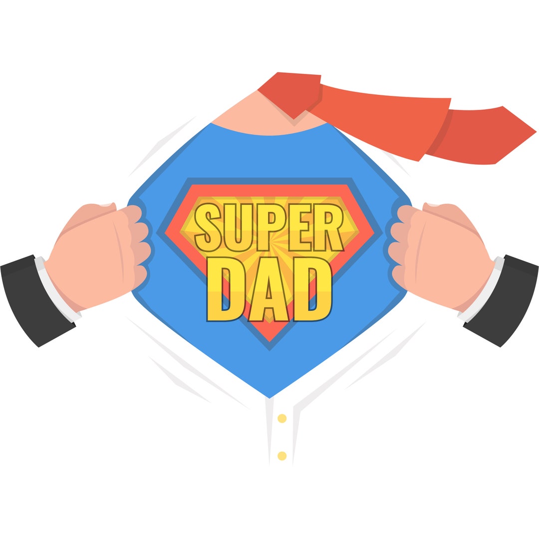 Fathers Day | Super Dad | SVG. PNG. Transparent Digital Dowload - Etsy