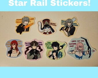 Honkai Star Rail HSR Passenger Train Vinyl Waterproof Stickers sets - Etsy
