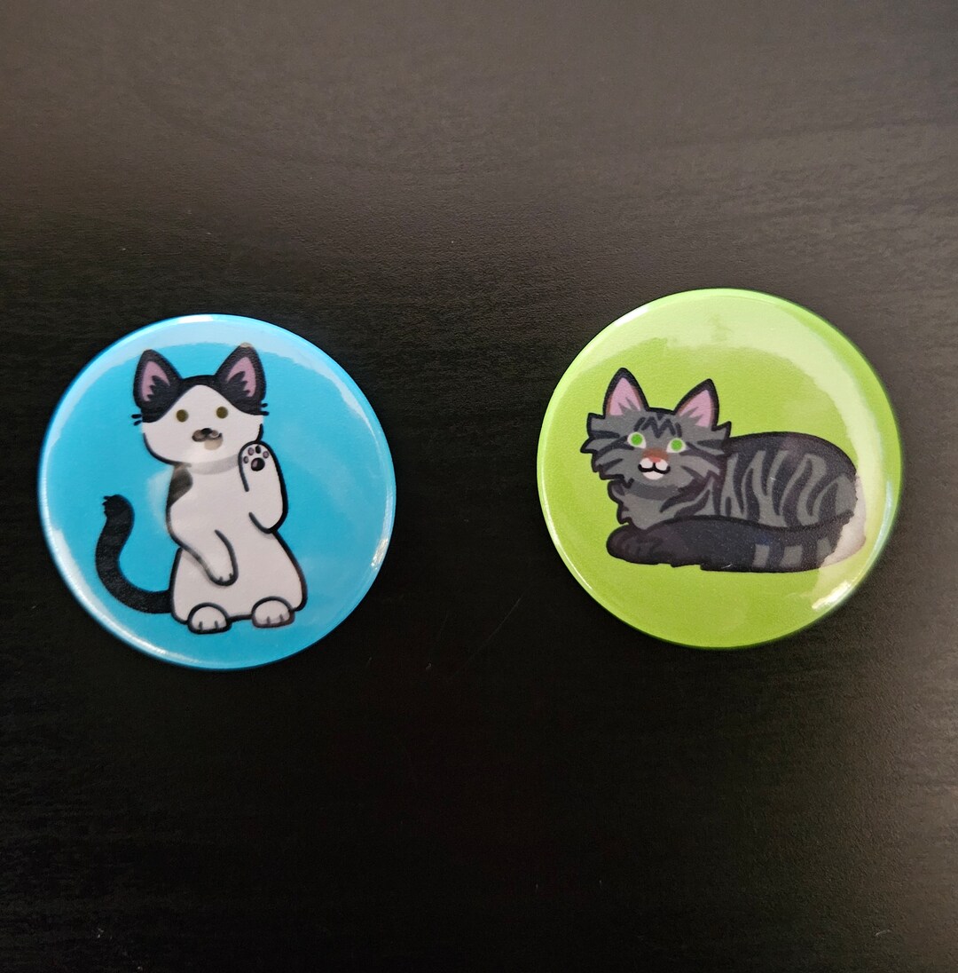CUSTOM Cat Buttons/pins - Etsy