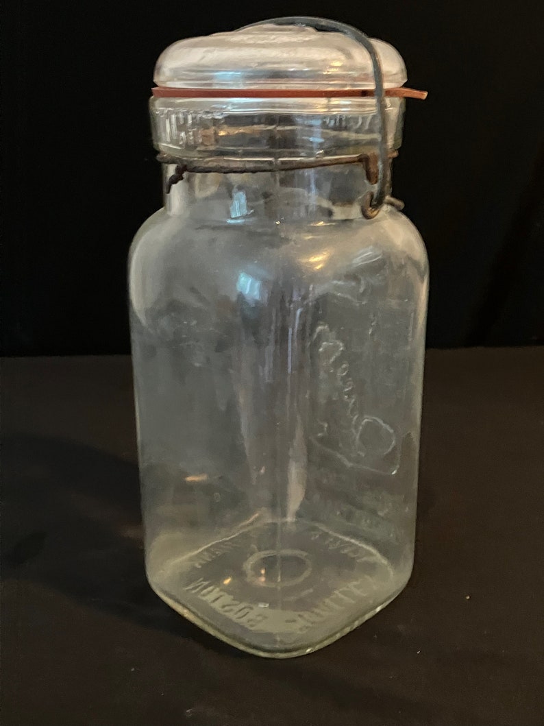 Vintage 1 Qt Queen Wide Mouth Mason Jar - Etsy