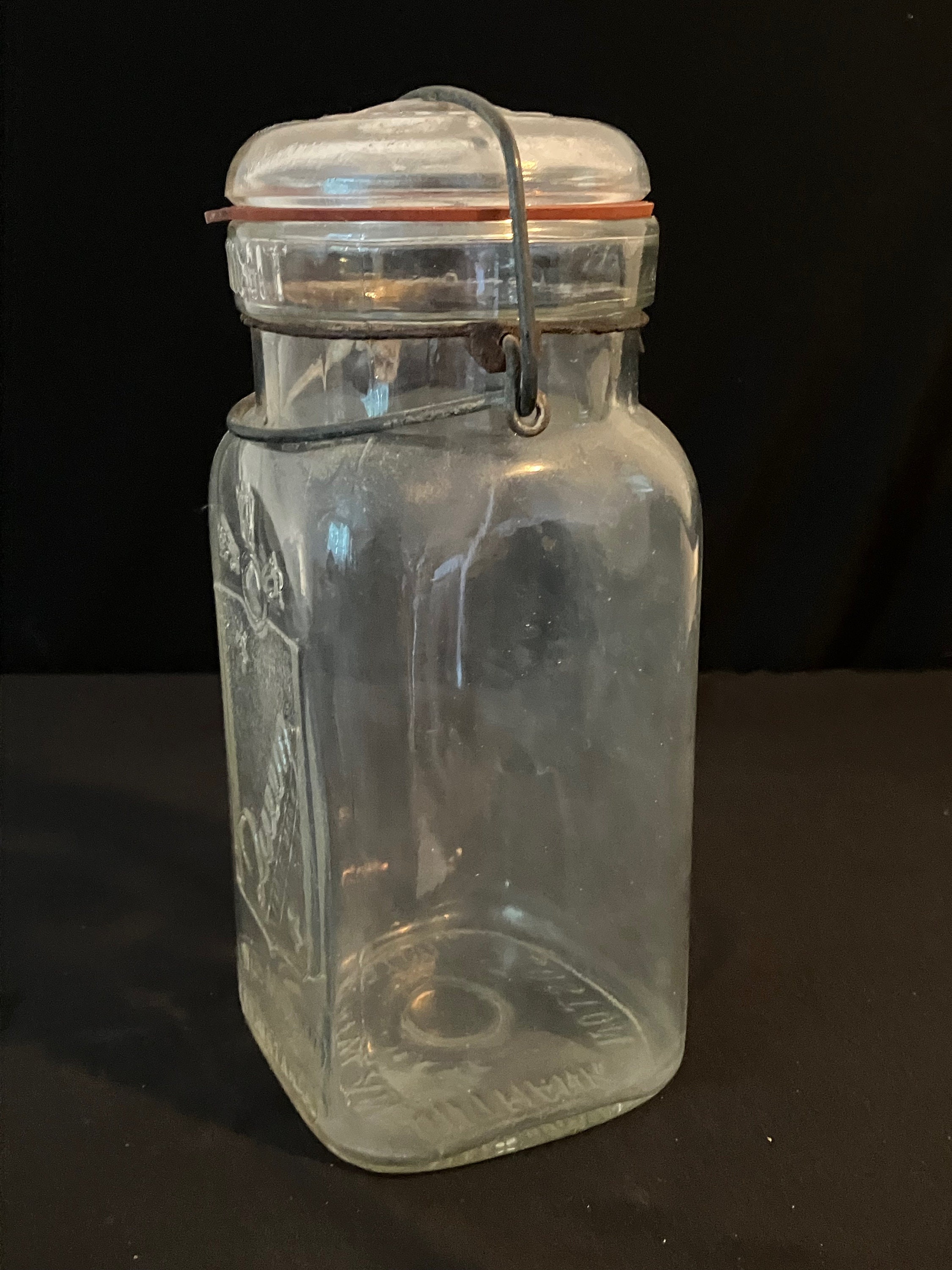 Vintage 1 Qt Queen Wide Mouth Mason Jar - Etsy