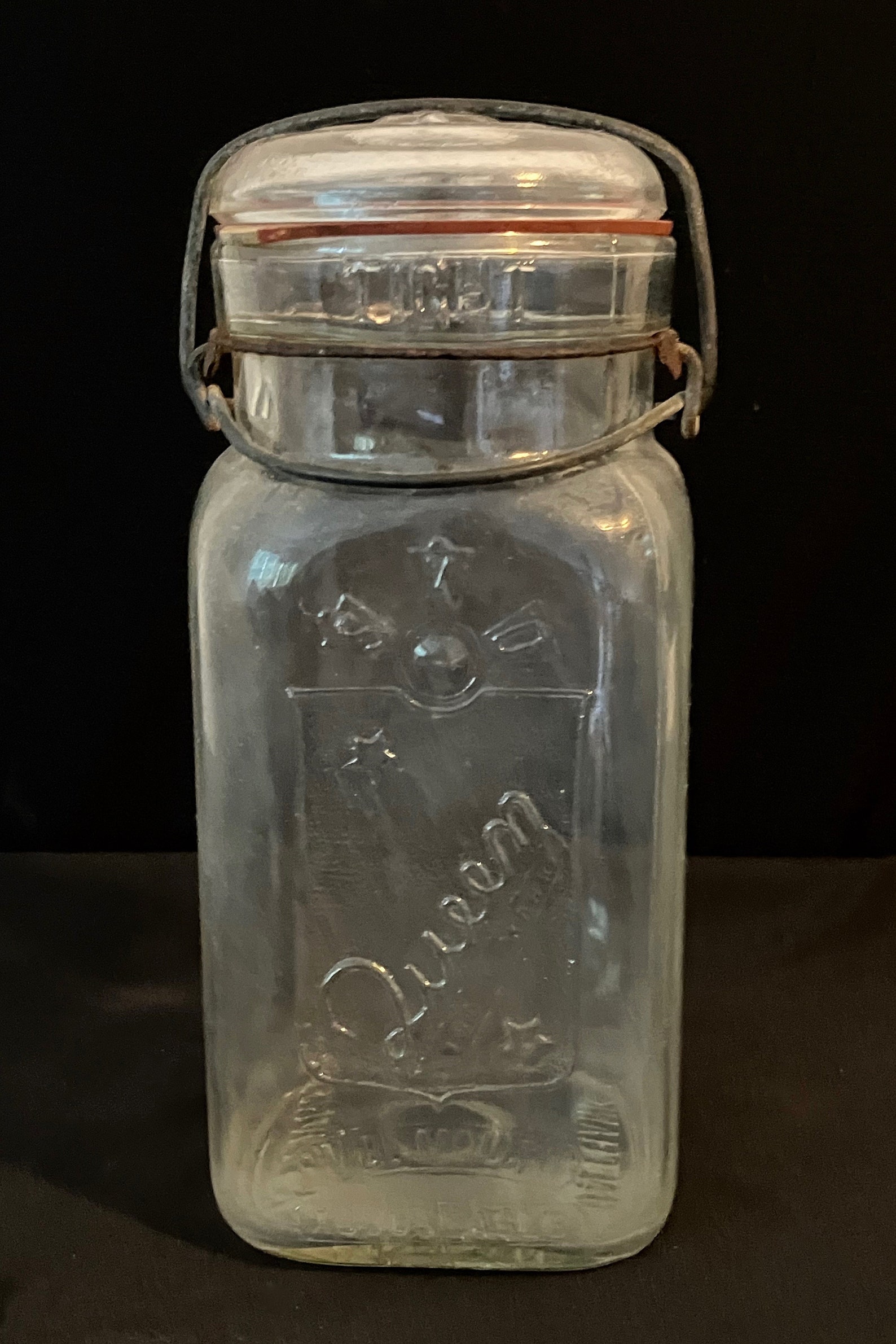 Vintage 1 Qt Queen Wide Mouth Mason Jar - Etsy