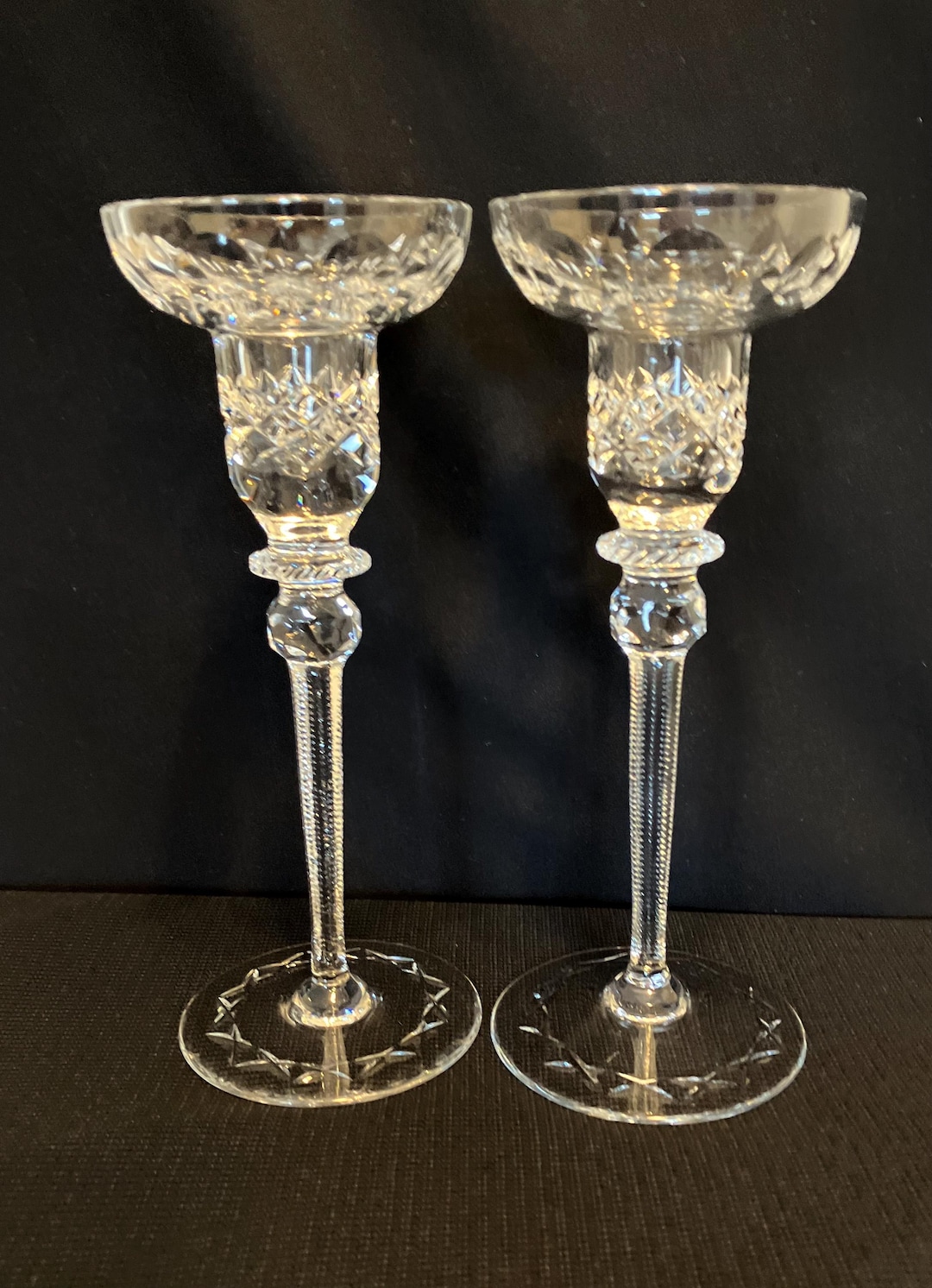 Stunning Pair of Rogaska 8" Gallia Crystal Candlestick Holders - Etsy