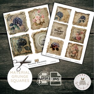 Vintage Grunge Labels Digital, Distressed Numbers, Labels, Ephemera ...