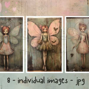 Whimsical Valentine Fairy Junk Journal Pages: Rustic Pastel Ephemera ...