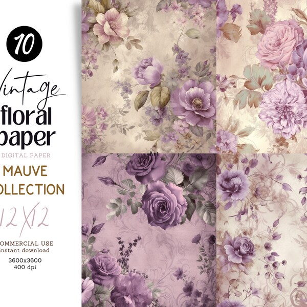 Lilac Digital Paper - Etsy