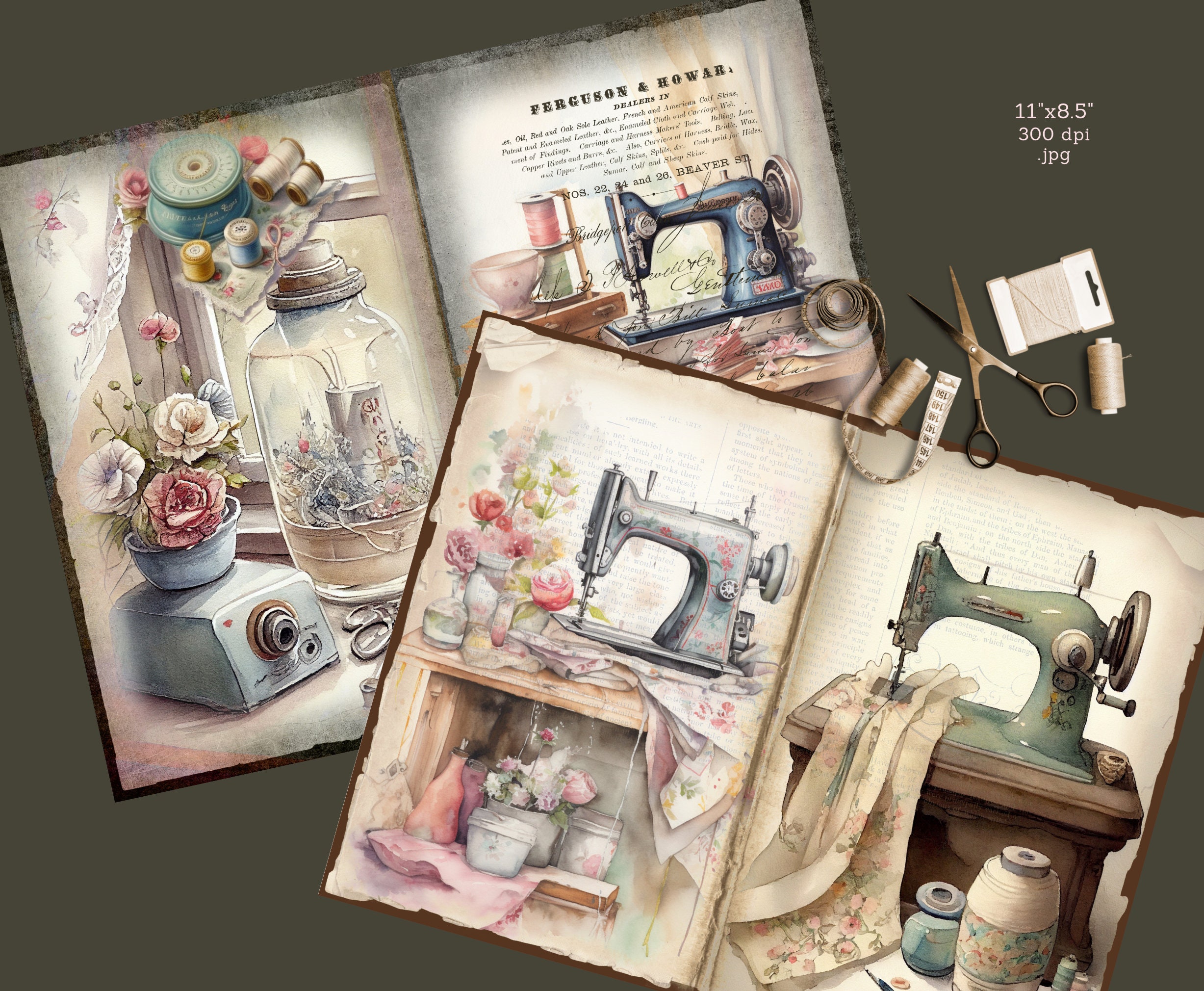 Sewing Junk Journal Pages Vintage Sewing Junk Journal - Etsy Australia