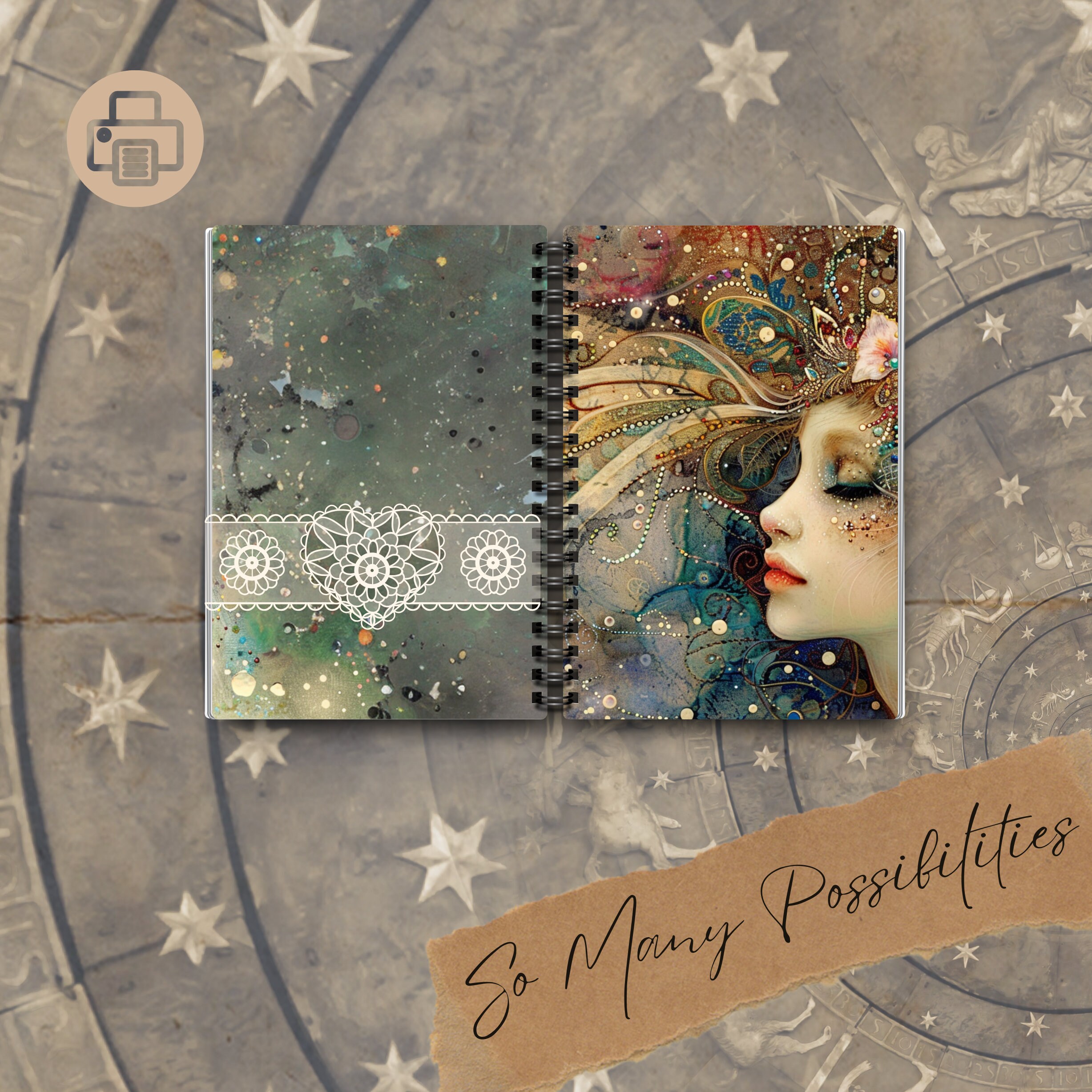 Whimsy Surreal Fairy and Butterfly Junk Journal Pages, Fantasy Fairies ...