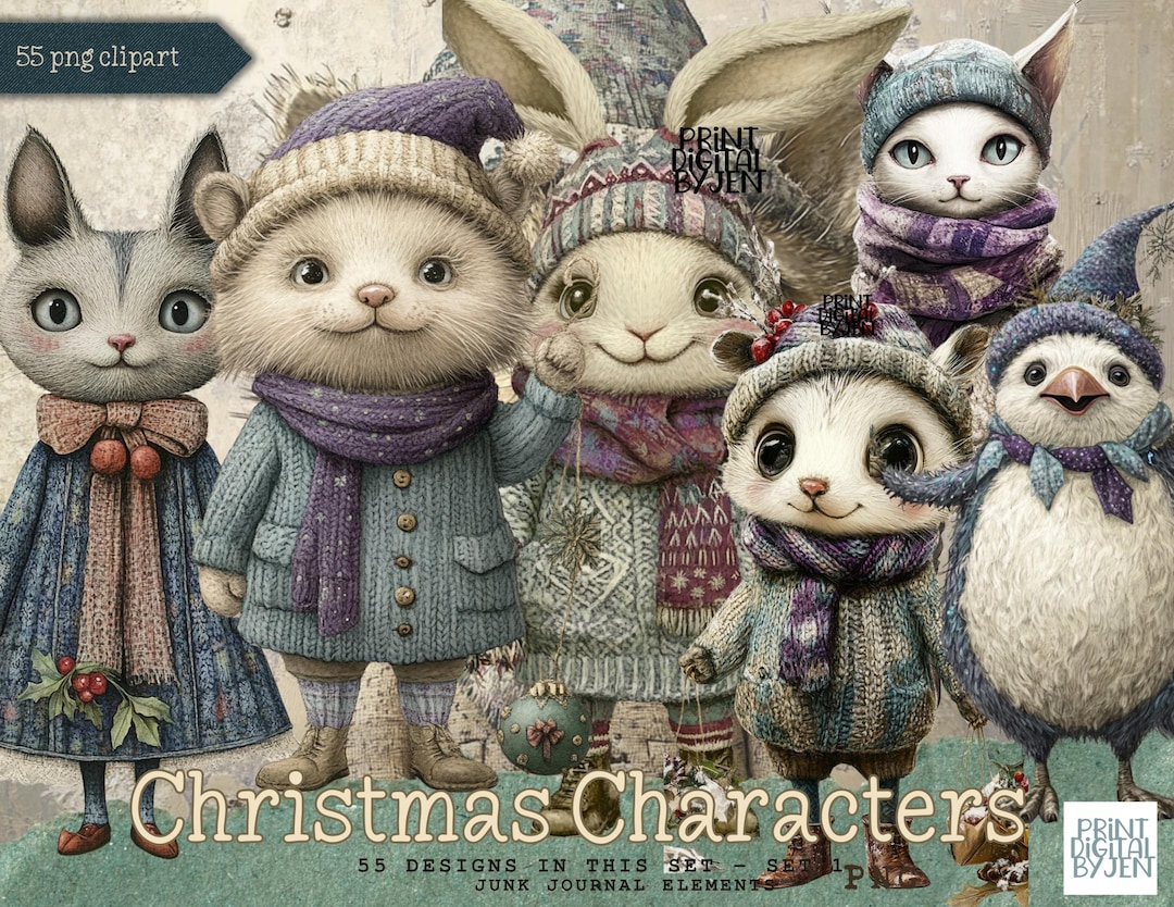 Cute Winter Character PNG Clipart, Winter Digital Elements, Single ...