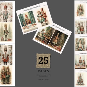 Nutcracker Christmas Journal Cards: Watercolor Ephemera (digital ...