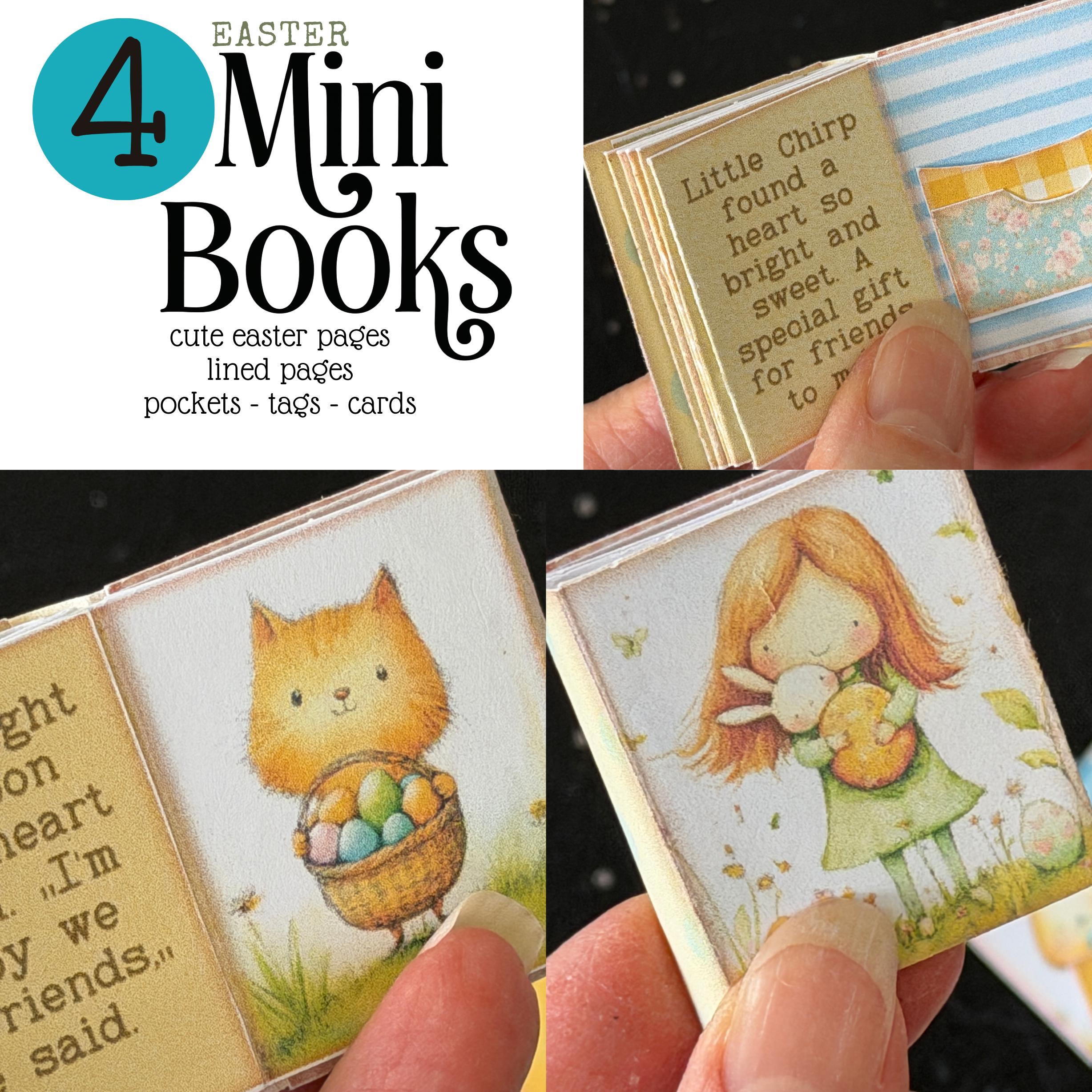 Easter Bunny and Chics Junk Journal Miniature Book Kit - Printable ...