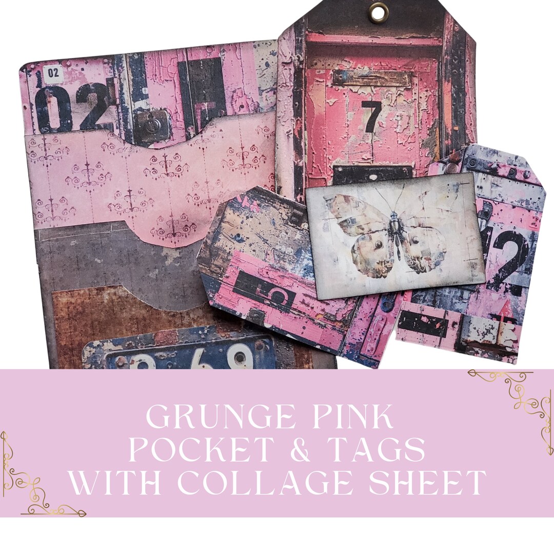 Pocket Tags, Loaded, Junk Journal Kit, Printable Ephemera, Collage ...