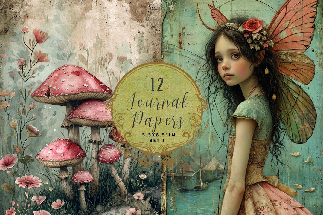 Fairy Junk Journal Paper: Spring Collage Printables (digital Download ...