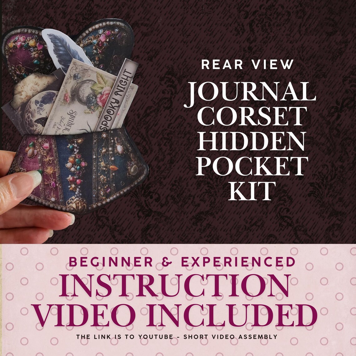 Corset Pocket Junk Journal Ephemera: Gems and Jewels Set (PDF & JPG ...