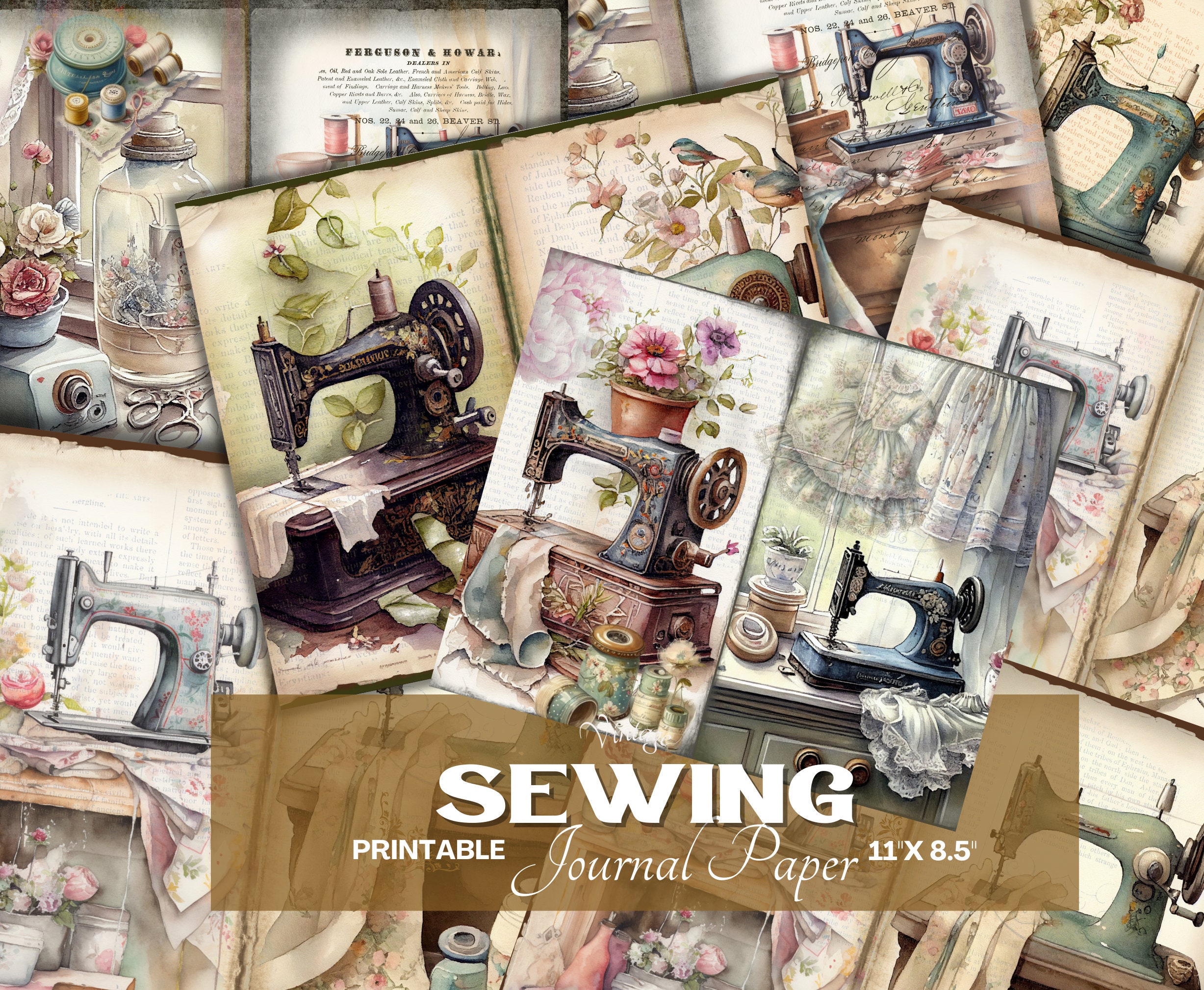 Sewing Junk Journal Pages Vintage Sewing Junk Journal - Etsy Australia