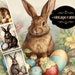 Vintage Bunny Easter Digital Paper: Scrapbook & Junk Journal (PDF) - Etsy