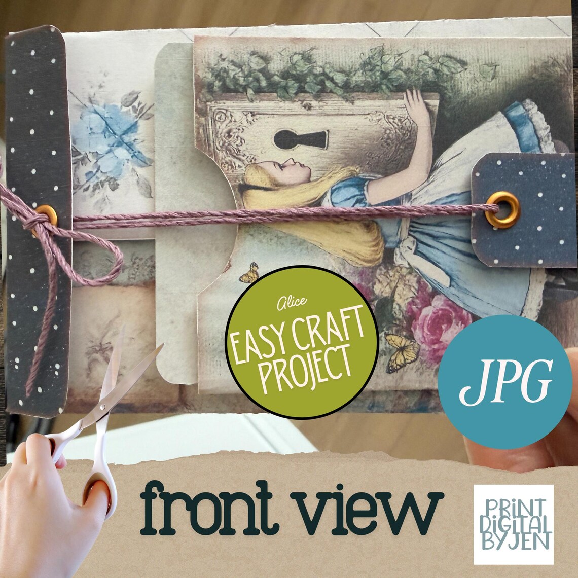Alice Junk Journal Printable Coin Envelope Kit - Wonderland Ephemera ...