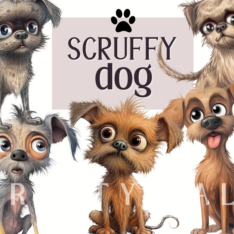 Scruffy Dog - Etsy