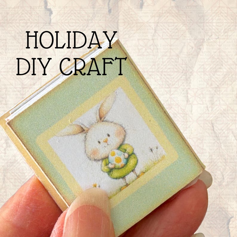 Easter Bunny and Chics Junk Journal Miniature Book Kit - Printable ...