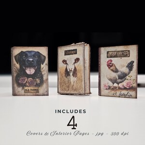 Printable Dollhouse Mini Books: Vintage Farm Ephemera (digital Download ...