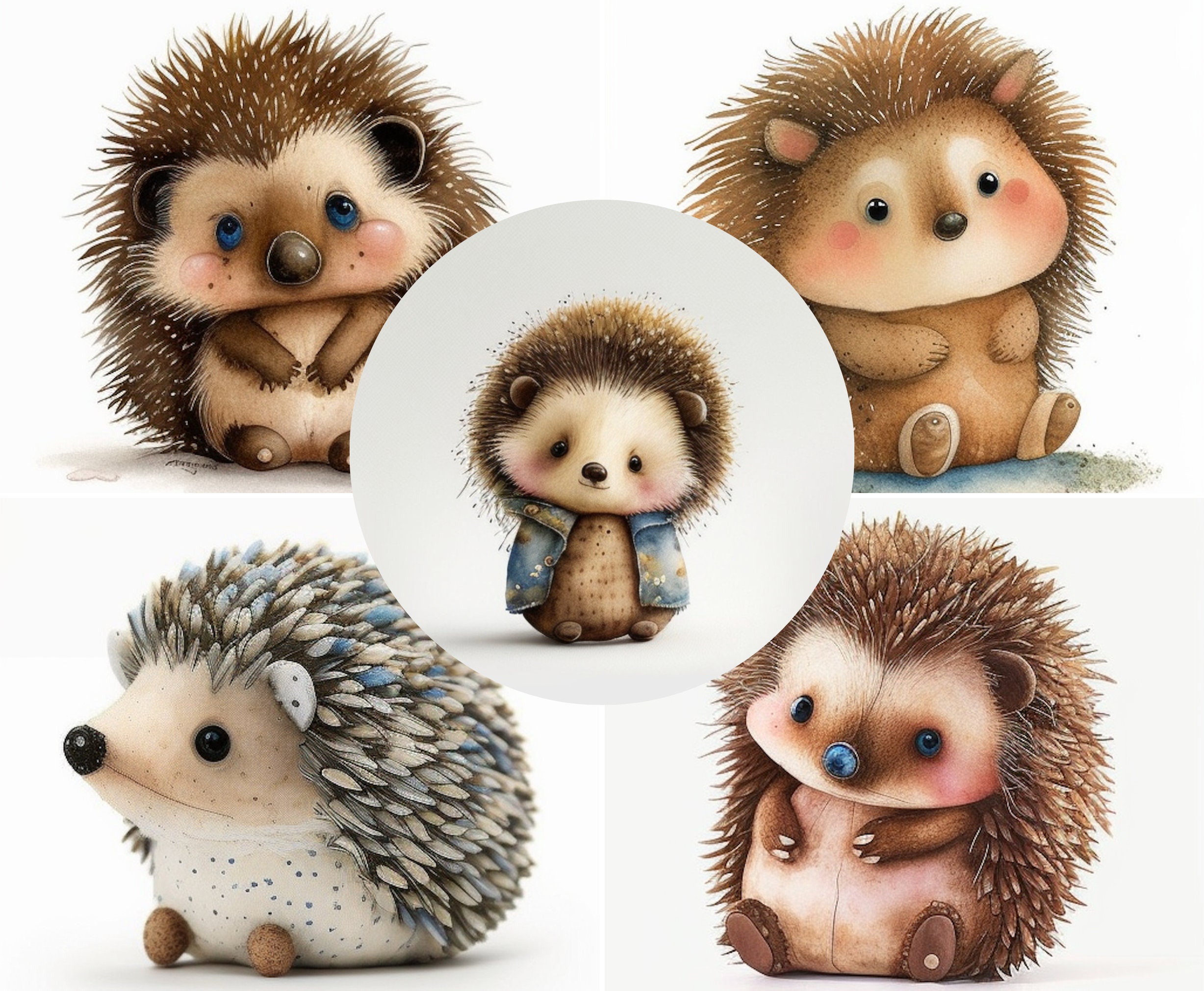 Hedgehog Nursery Spring Clipart, Children Illustration, Watercolor ...