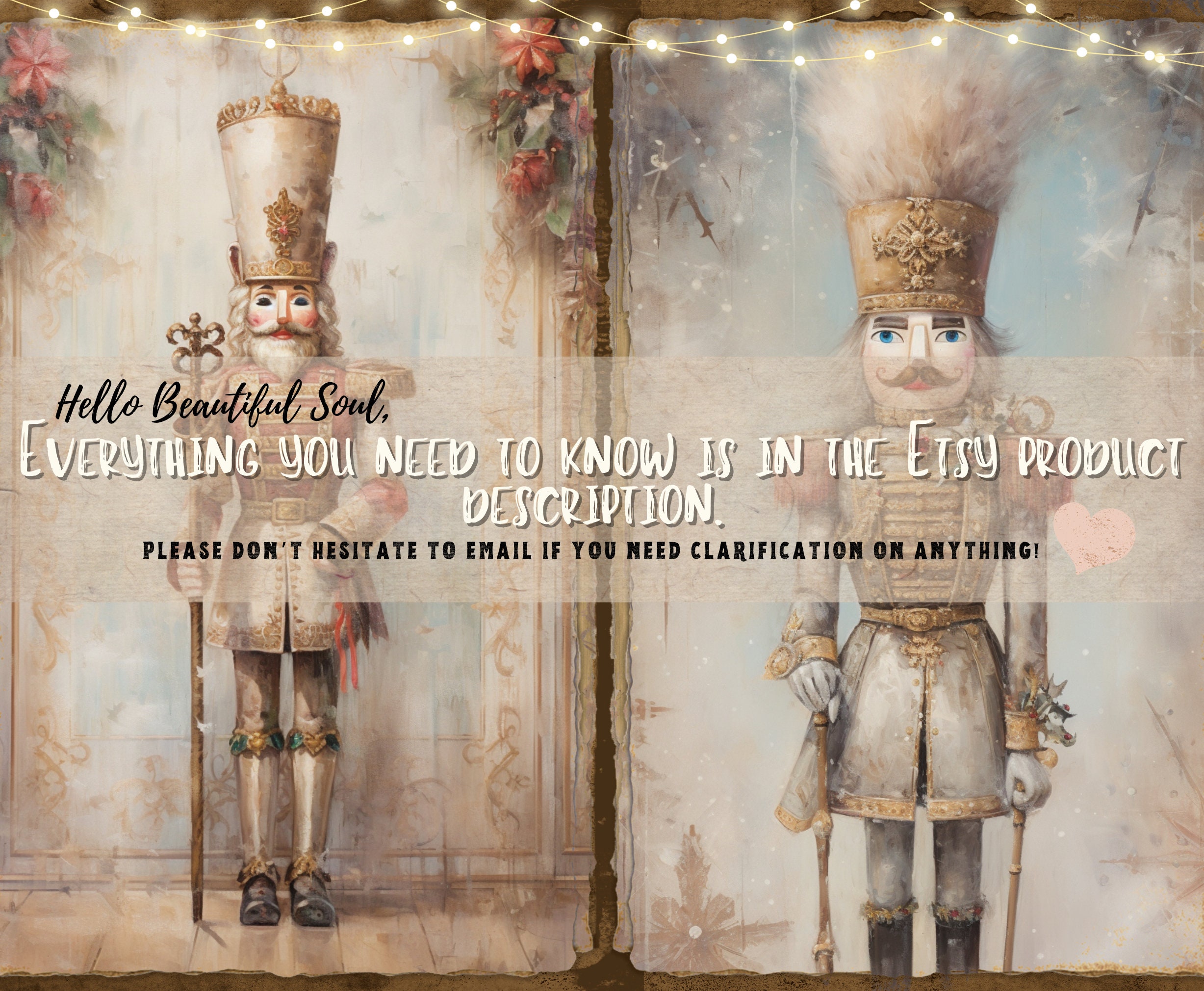 Vintage Nutcracker Christmas Junk Journal Pages Nutcracker Journal ...