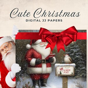 Classic Christmas Digital Paper: Holiday Scrapbooking (12x12" .jpg) - Etsy