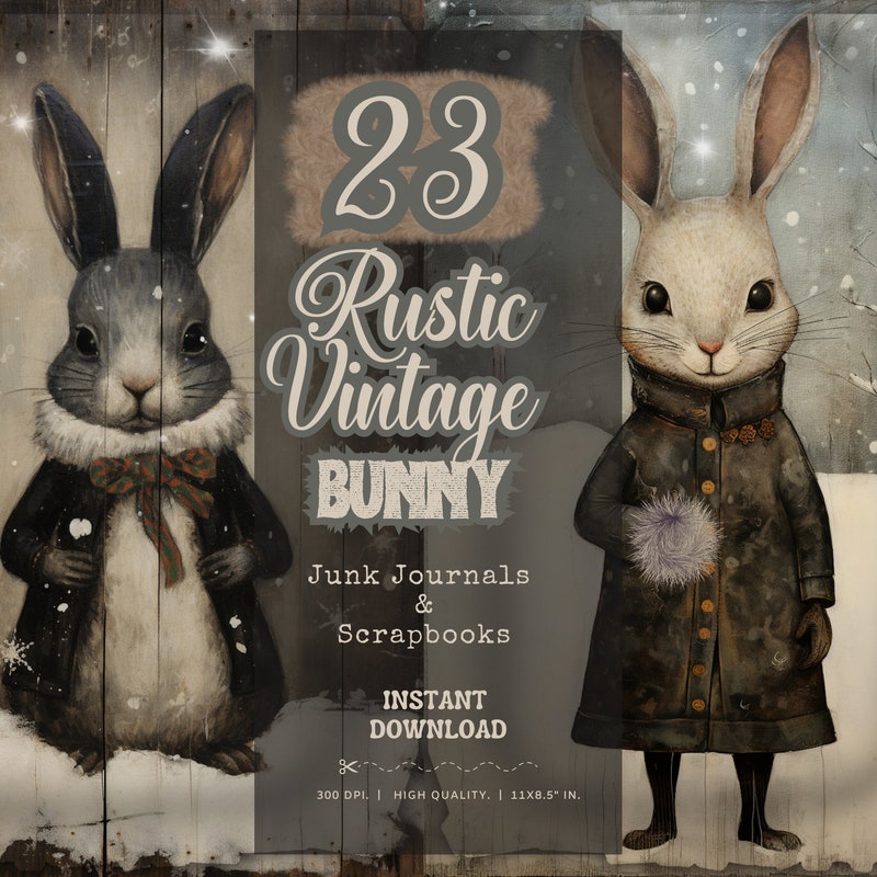 Bunny Digital Papers - Etsy