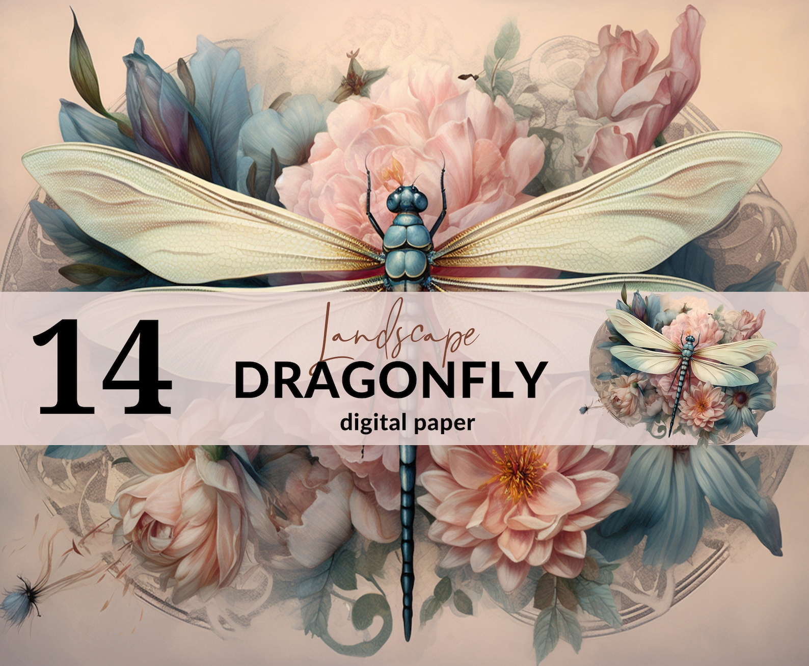 Dragonflies Junk Journal, Commercial Use Journal Papers, Dragonfly Junk Journal Printable ...