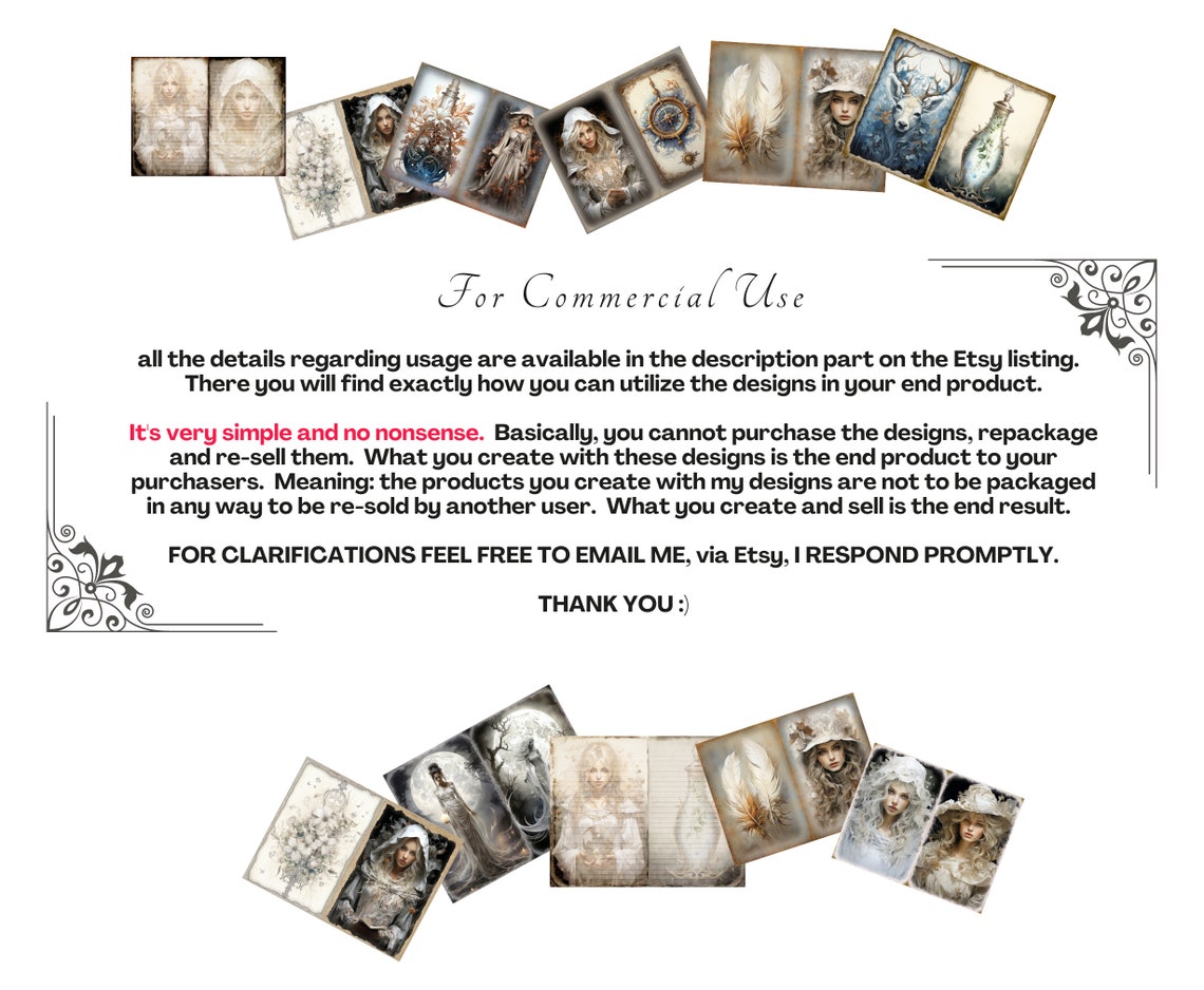 Magical Fantasy White Witch Junk Journal Paper, Witchcraft Junk Journal ...