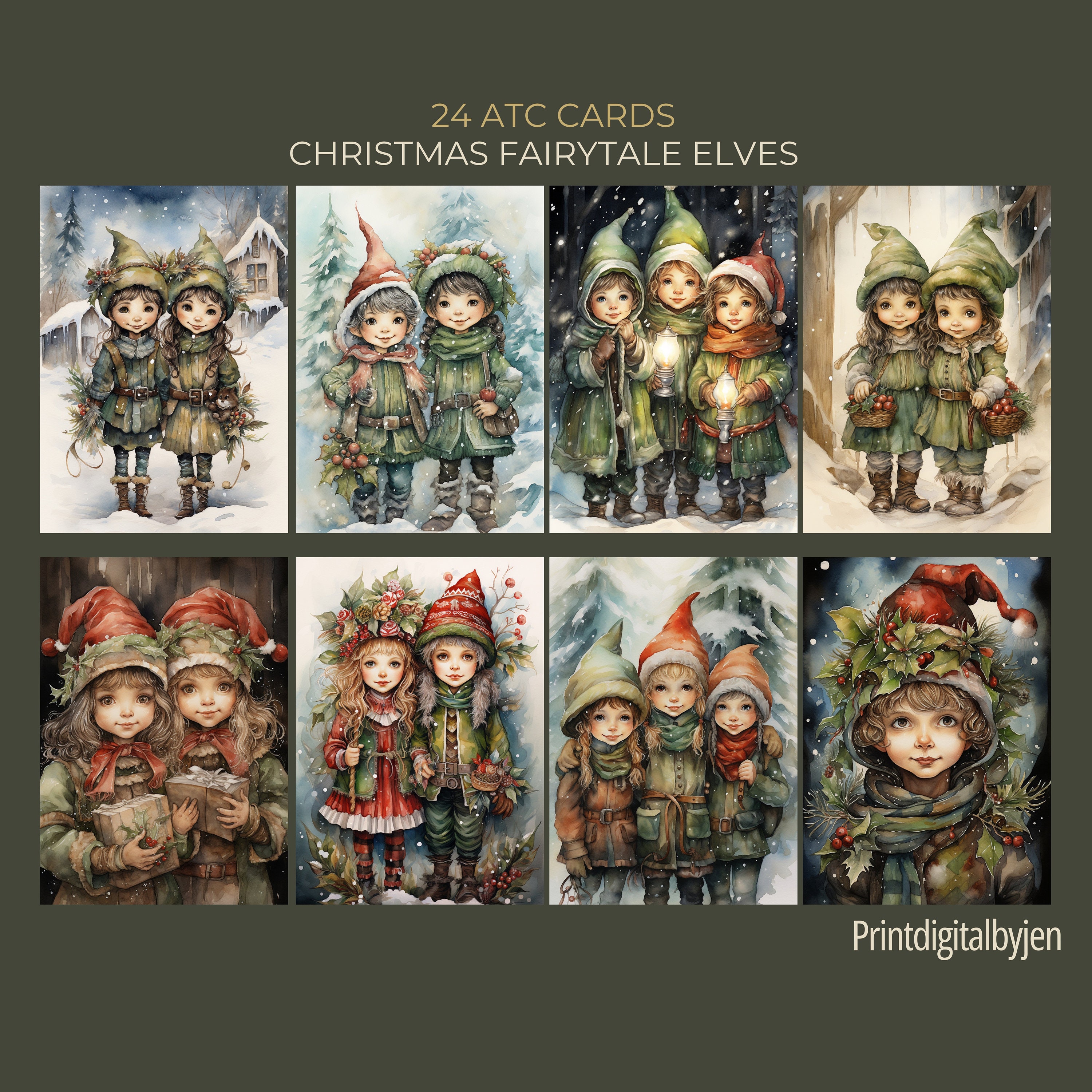 Christmas Elf Junk Journal Pages: Fairytale Printable Ephemera (digital ...