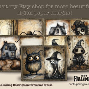 Halloween Digital Paper: Grungy Scrapbook Kit (digital Download) - Etsy