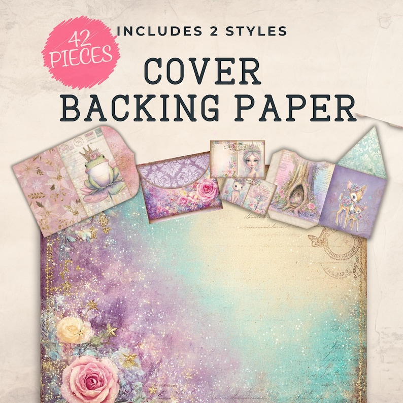 Whimsy Sparkle Junk Journal Folio – Fairytale Tags & Envelopes – 42 ...