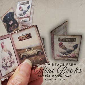 Printable Dollhouse Mini Books: Vintage Farm Ephemera (digital Download ...