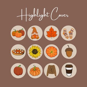 Cozy Fall Instagram Highlight Covers Social Media Icons Cottagecore ...