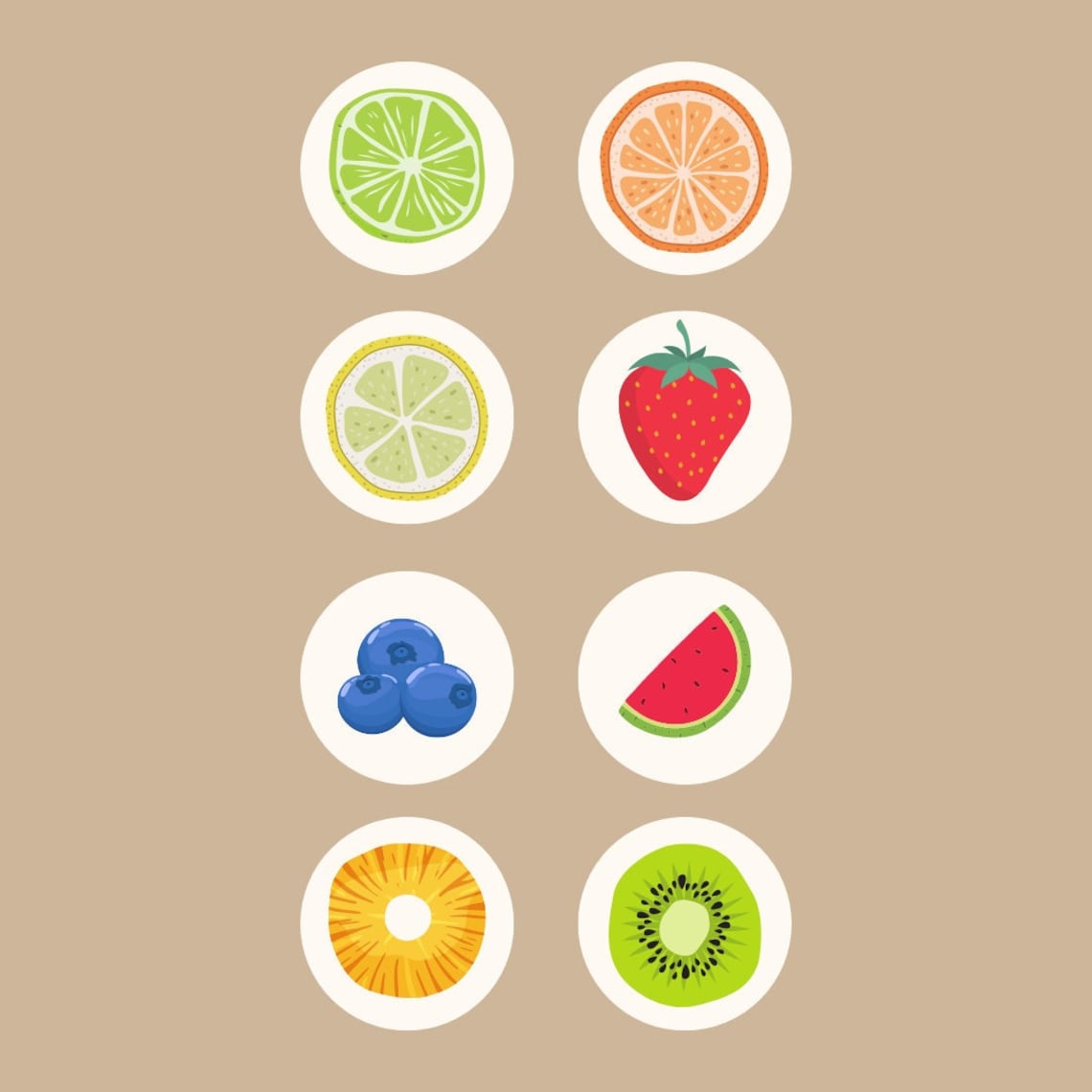 Fruit Instagram Story Highlight Icons, Social Media Icons, Highlight ...