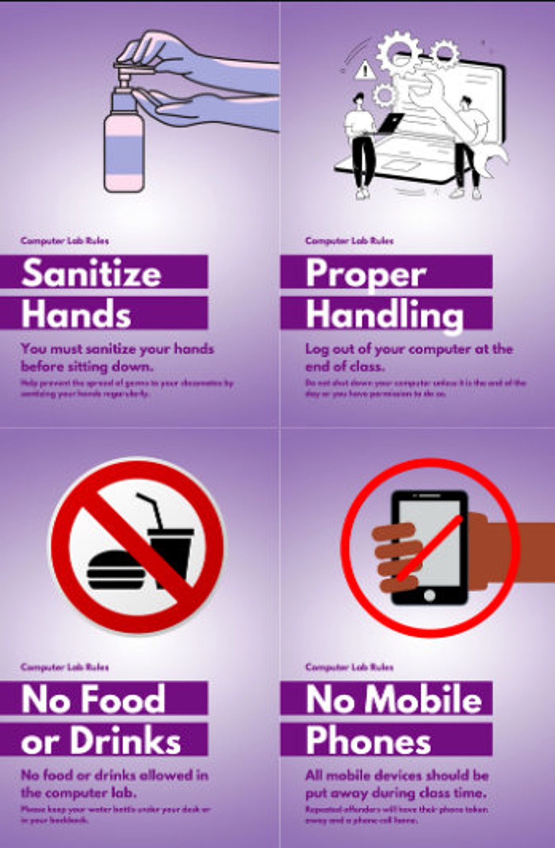 Computer Lab Posters Digital Download - Etsy