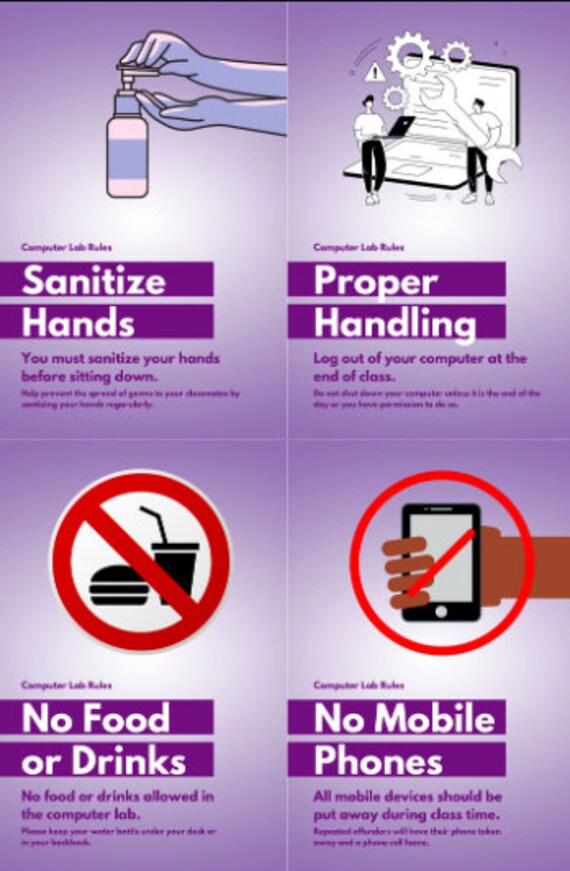 Computer Lab Posters Digital Download - Etsy