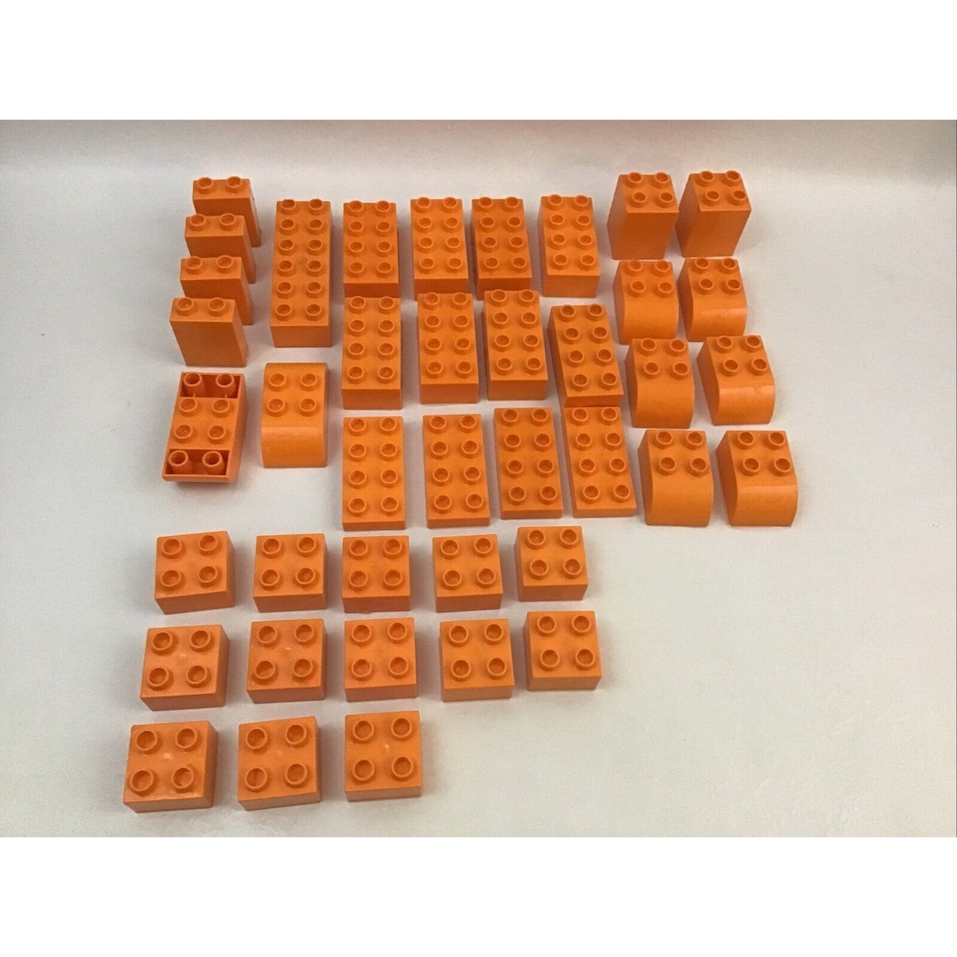 Lego Duplo Orange Basic Blocks Replacement Pieces Lot of 40 Different ...