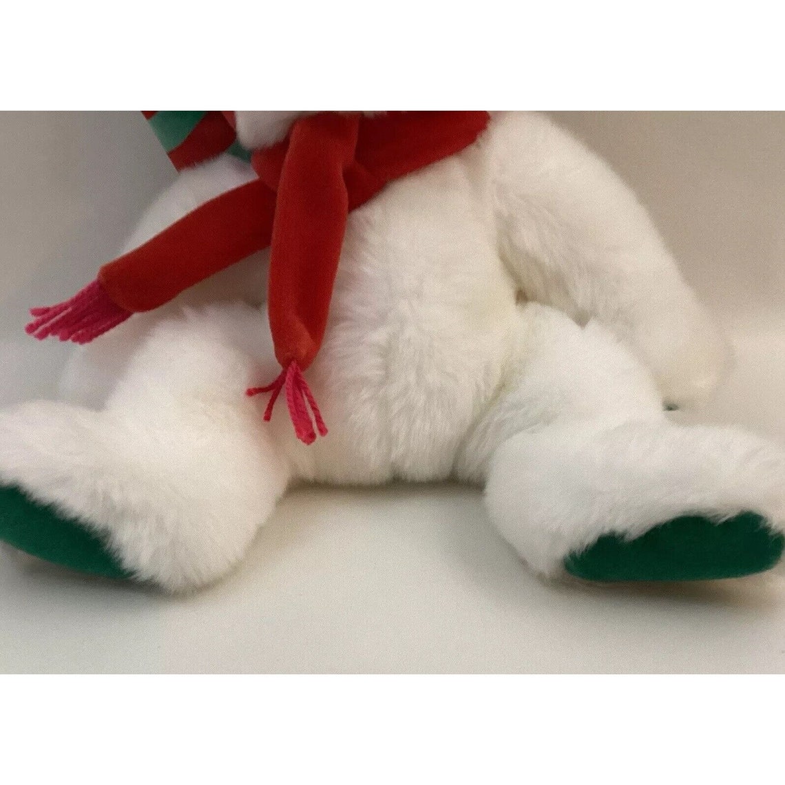 TY Classic Merry White Teddy Bear Plush Stuffed Animal Beanie 2004 12 ...